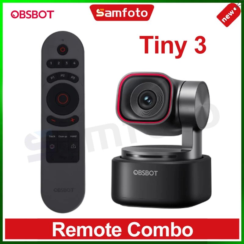 OBSBOT Tiny 3 4K веб-камера Remote Combo