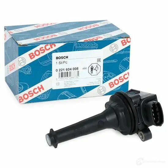 BOSCH Катушка зажигания VOLVO 2.0-2.9л (турбо/атмосферный) арт. 0221604008