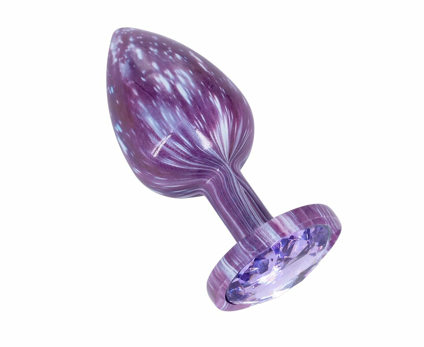 Анальная пробка Kanikule, алюминий, с кристаллом, фиолетовый цвет