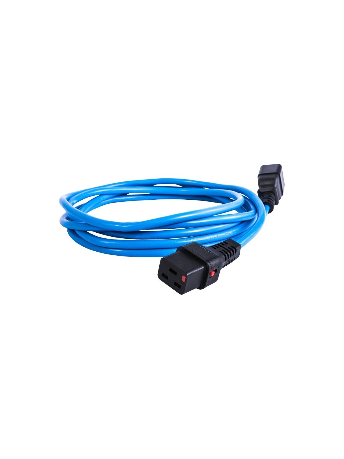 REM Шнур питания с фиксатором IEC 60320 C19/IEC 60320 C20, 16 А / 250 В (3 * 1,5), длина 3 м, синий R-16-Cord-C19-C20-3-Blue