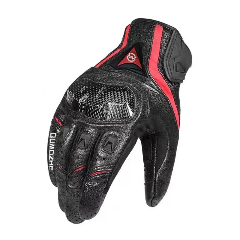 Мото перчатки L, Style2 Leather Red, кожа, гоночные
