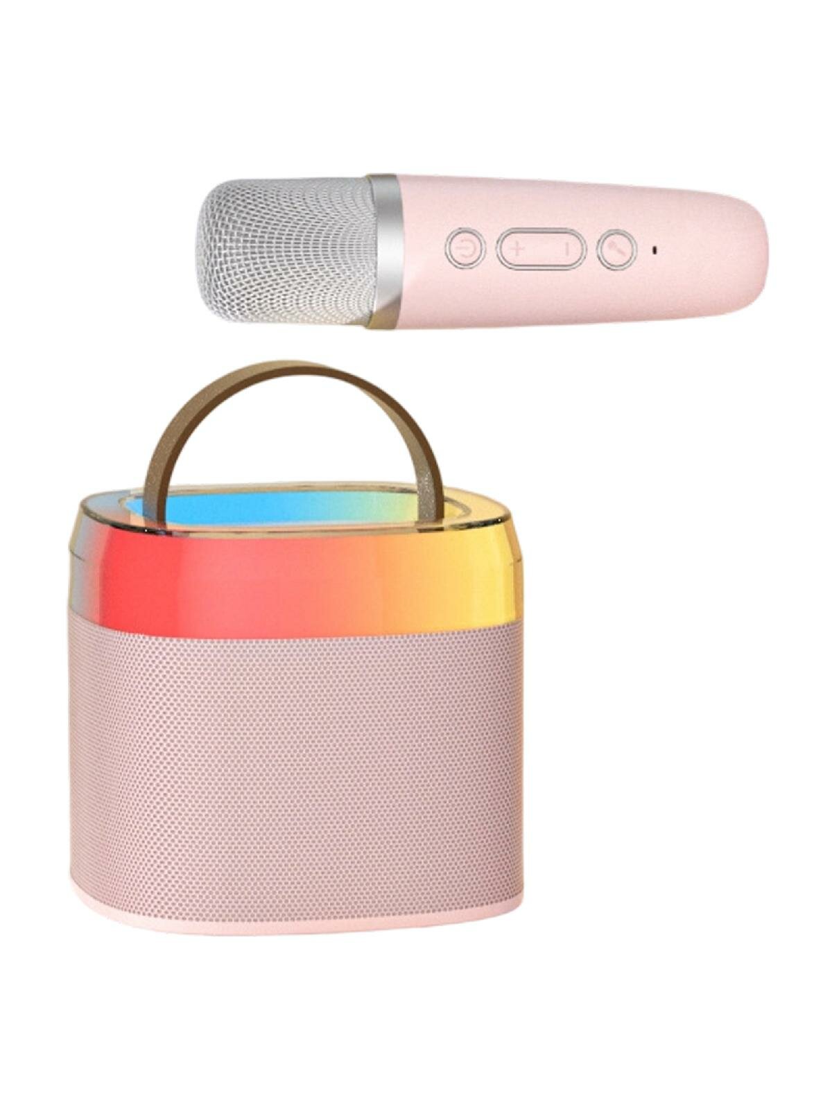 Мини-Bluetooth-совместимая караоке-колонка для детей с беспроводным микрофоном