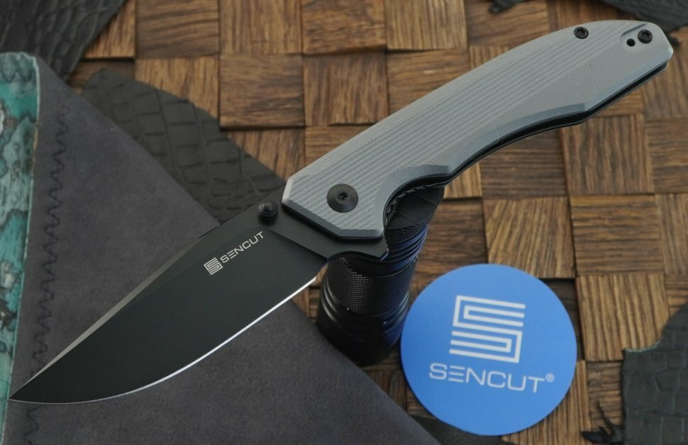 Складной нож Sencut Sylor, сталь D2, рукоять серый G-10