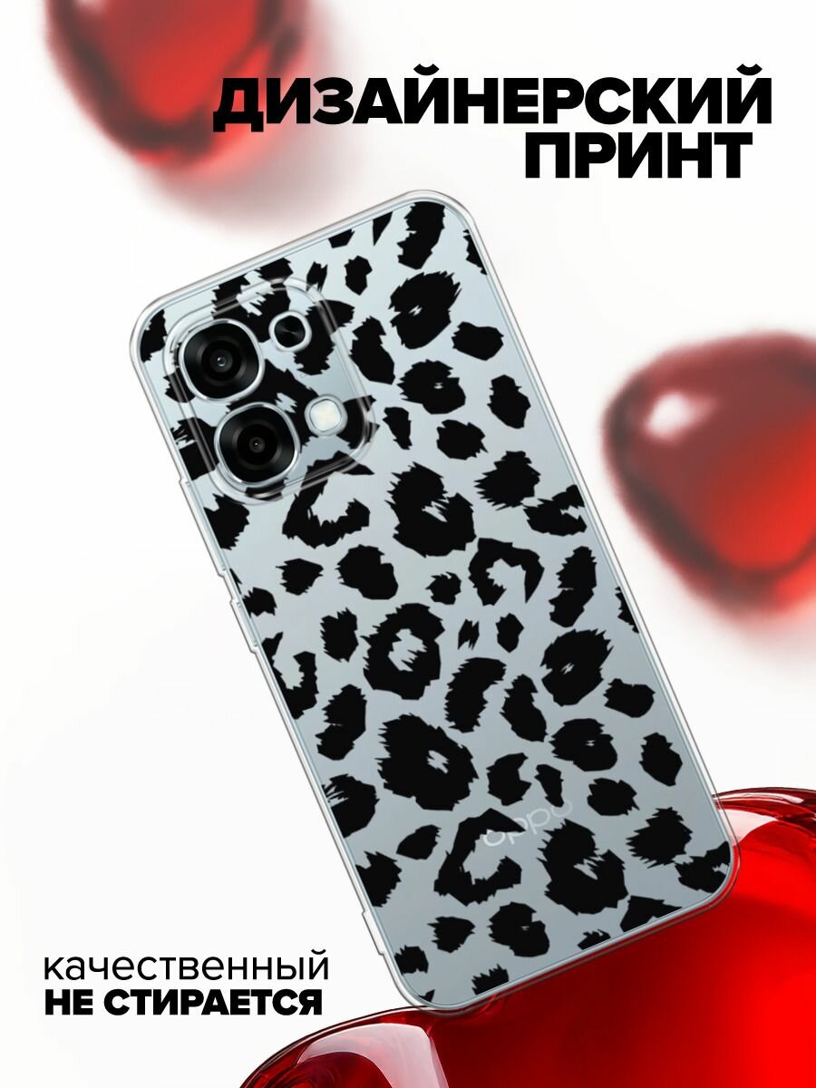 Чехол на Oppo A6 Pro / Оппо A6 Про с принтом леопардовый принт — фото 1