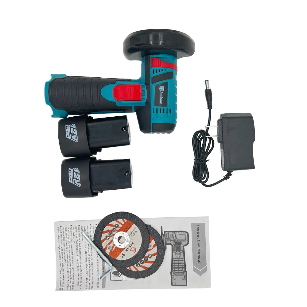 JUNLONG Болгарка аккумуляторная мини ушм / Угловая шлифовальная машина 19500 об/мин, Набор инструментов