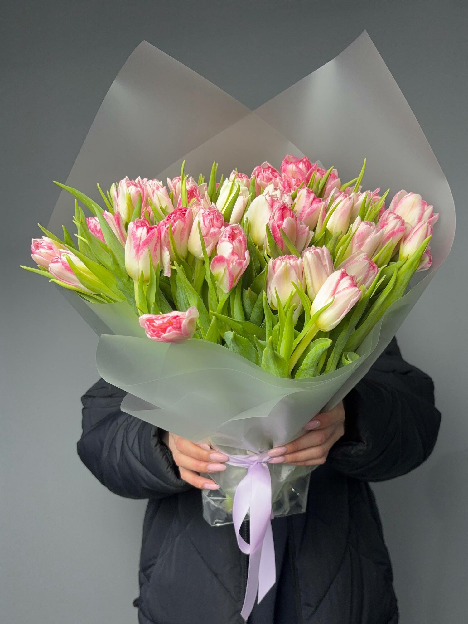 Пионовая роскошь: 49 тюльпанов премиум-сорта – FRESH FLORA купить свежие цветы с доставкой