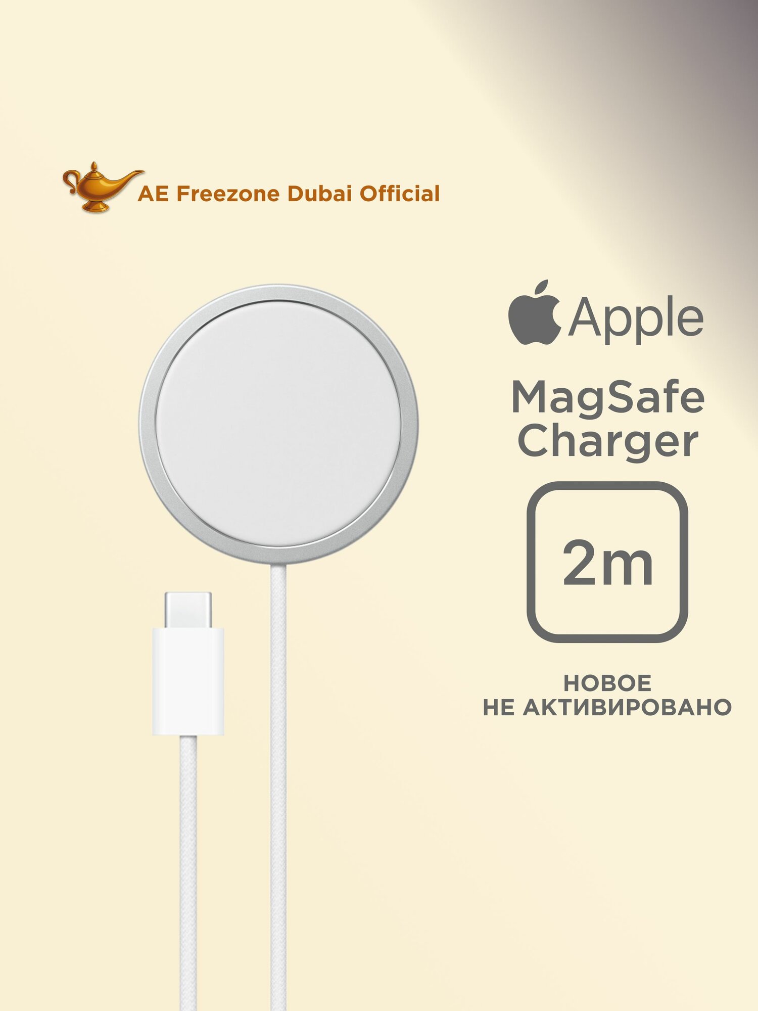 Зарядное устройство Apple MagSafe Charger 2m (MX6Y3), цвет White (Белый)