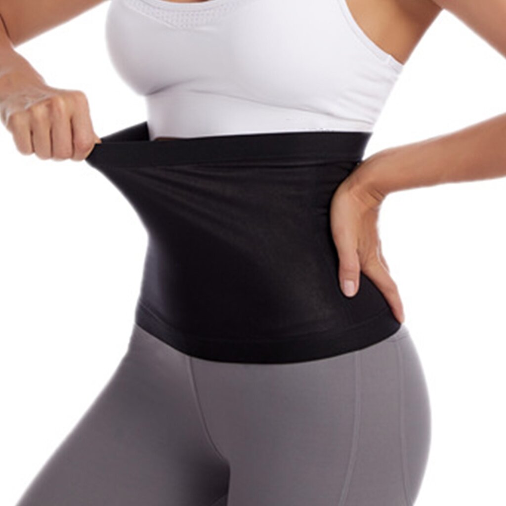 Пояс с серебристым покрытием, скрытый спортивный корсет для тела-L / XL-черный снаружи и синий внутри