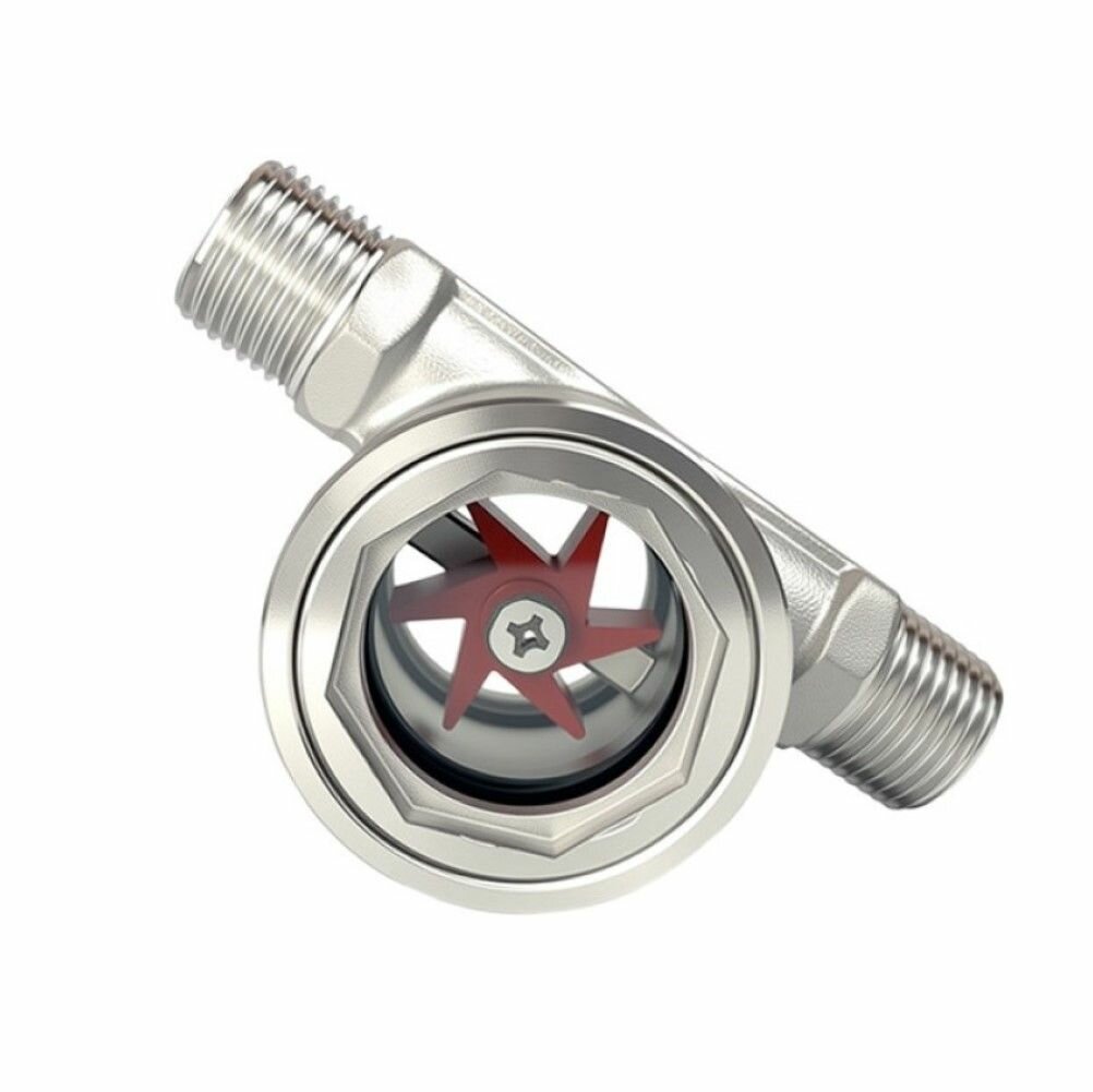 Индикатор потока воды с наружной резьбой из нержавеющей стали 304, наблюдение за трубопроводом