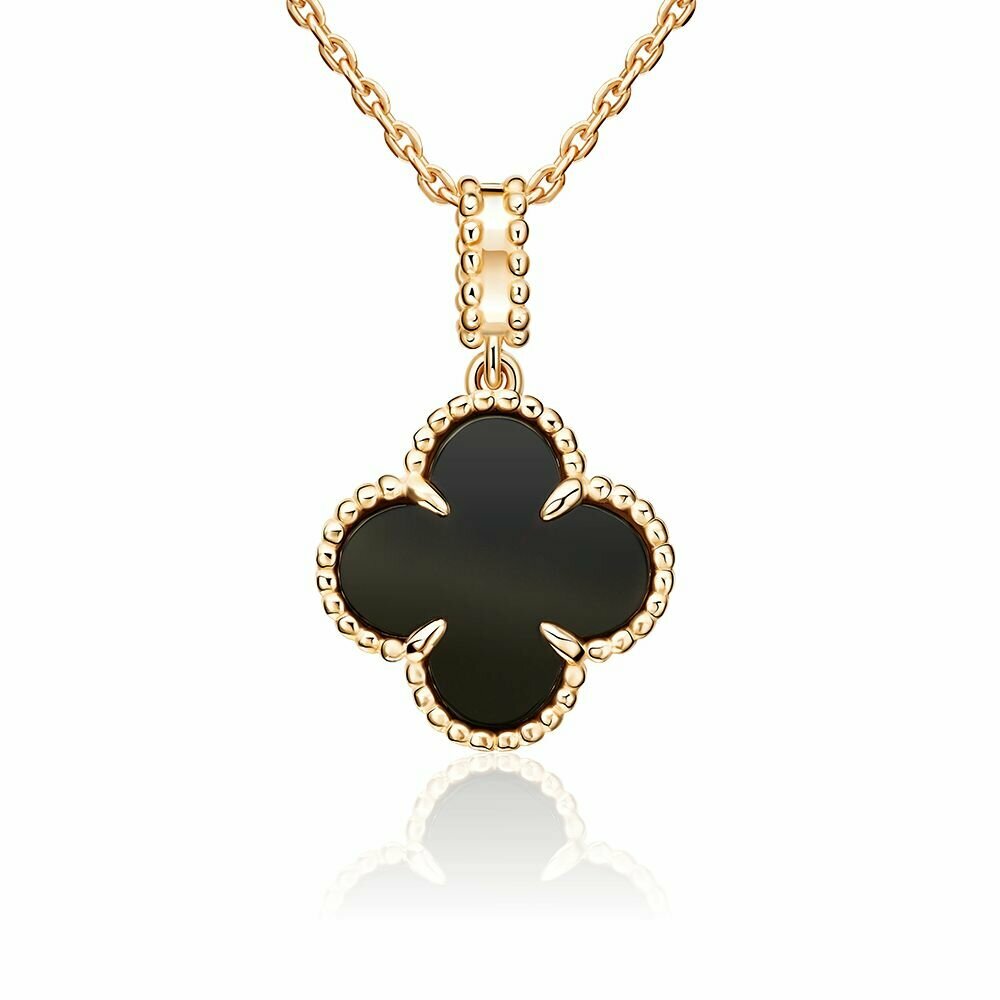 Подвеска, красное золото, 585 проба, оникс