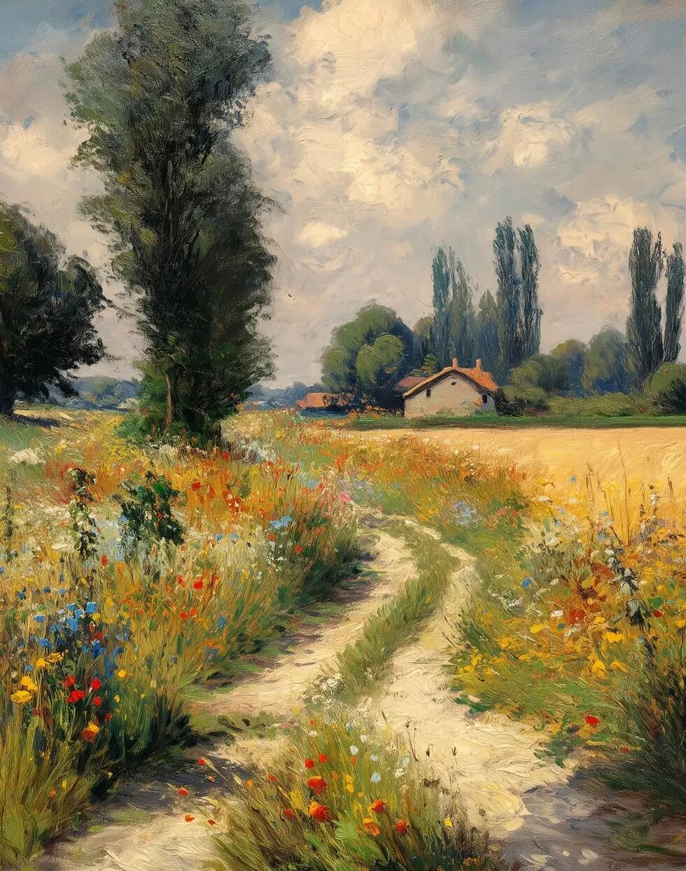 Холст "Полевой цветок" 30x42см, Цвет: 12