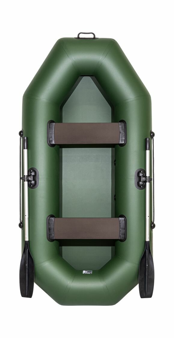Надувная лодка ПВХ, Барс 260, зеленый