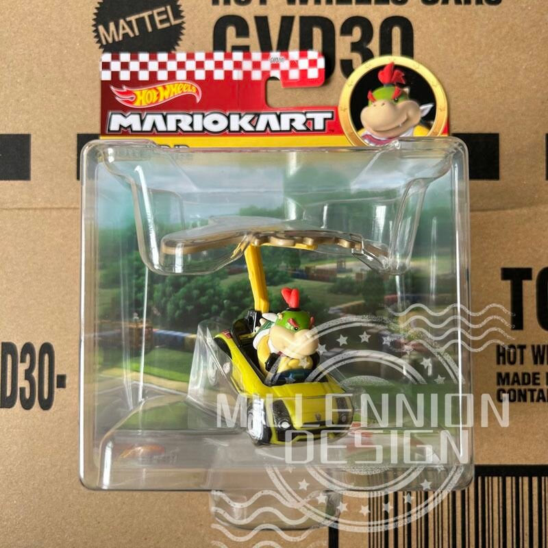 Hot Wheels Super Mario Paraglider Series, литая модель автомобиля 1:64(BOWSER JR)