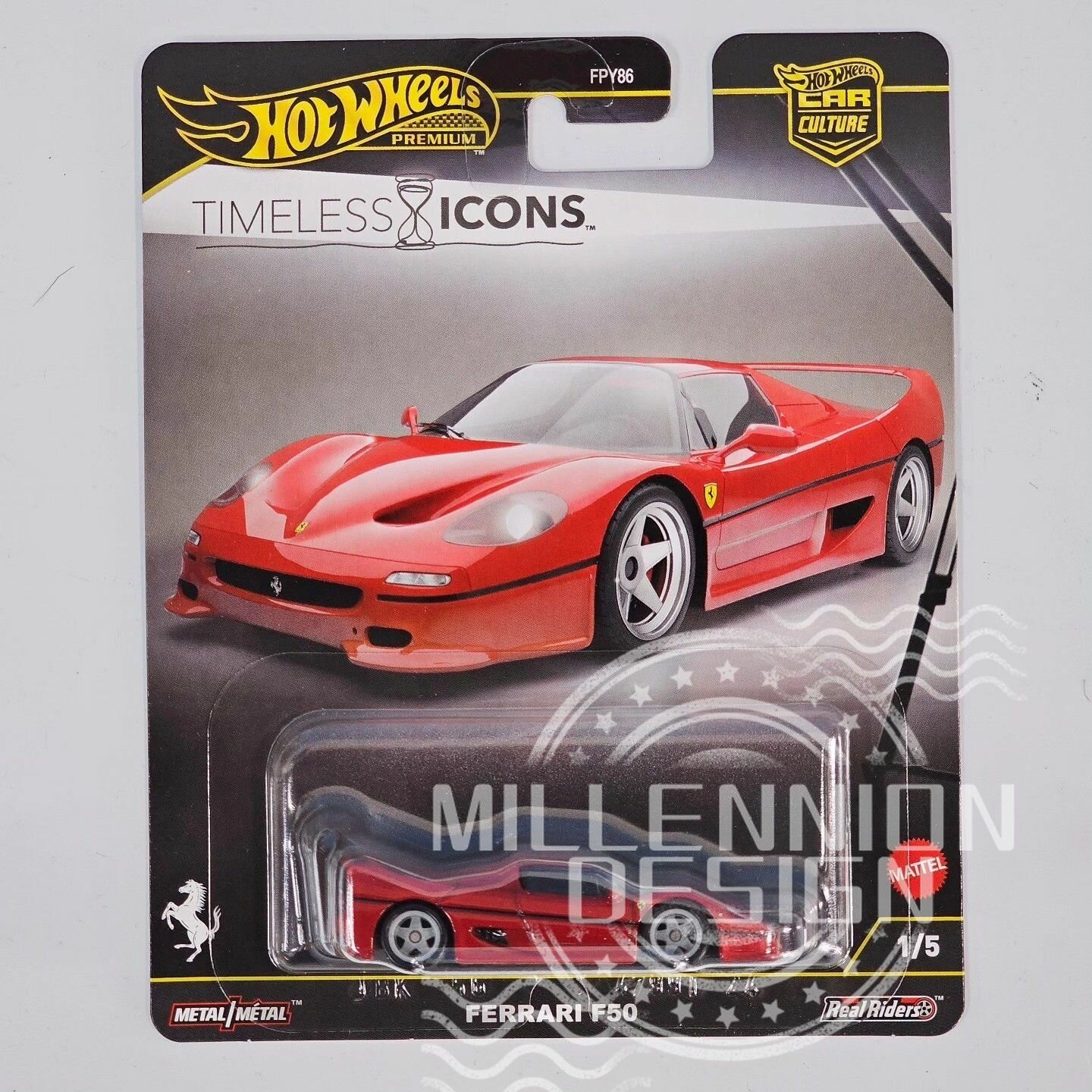 Hot Wheels 1:64 Модель машинки из сплава, серия "Вечная Классика", игрушечные автомобили(1-феррари F50)