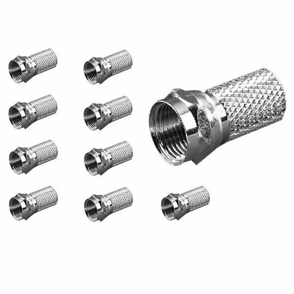 F-разъем RG-6, штекер F антенный, для антенного кабеля, комплект 10шт