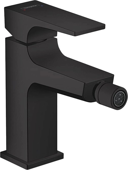 Смеситель Hansgrohe Metropol 32520670 для биде, с донным клапаном, черный матовый
