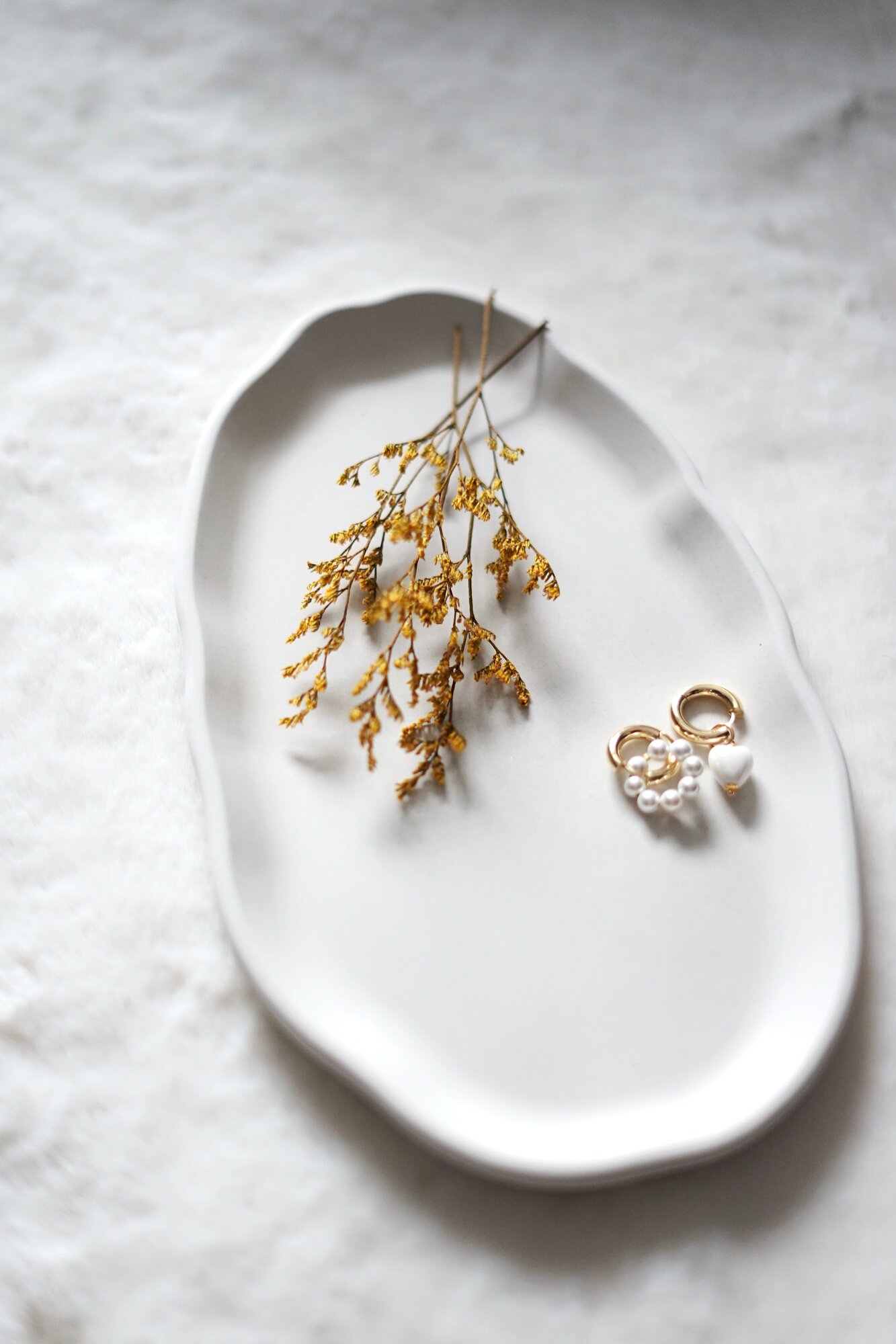 Декоративная подставка для мелочей, гипс, ручная работа, 28х17см