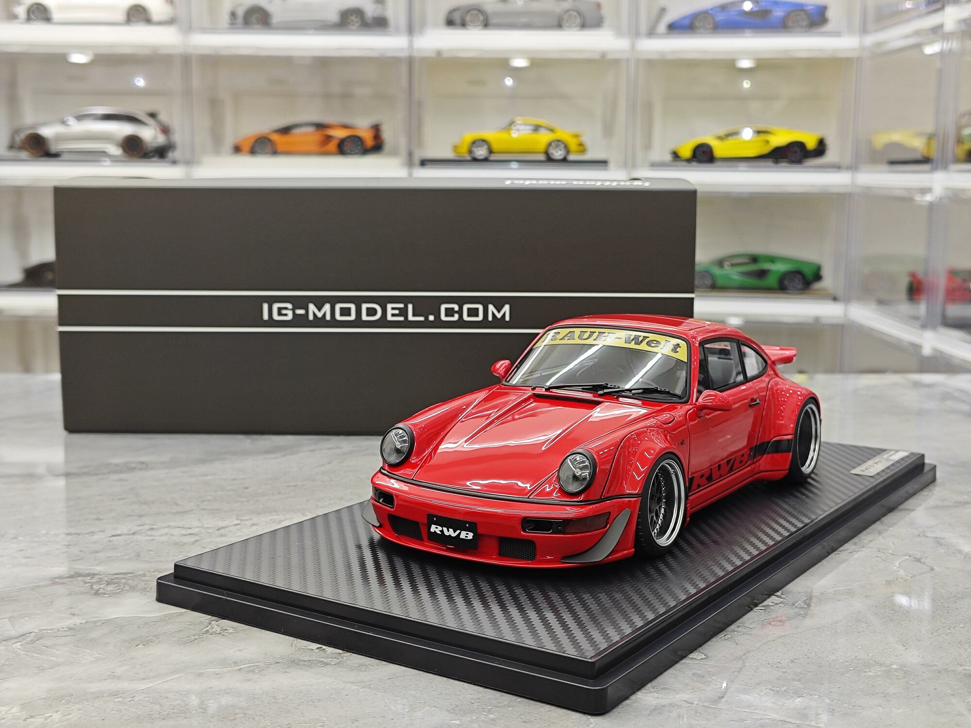 Машинка Ignition Model 1:18 Порше 964 RWB Black JDM Модель из смолы