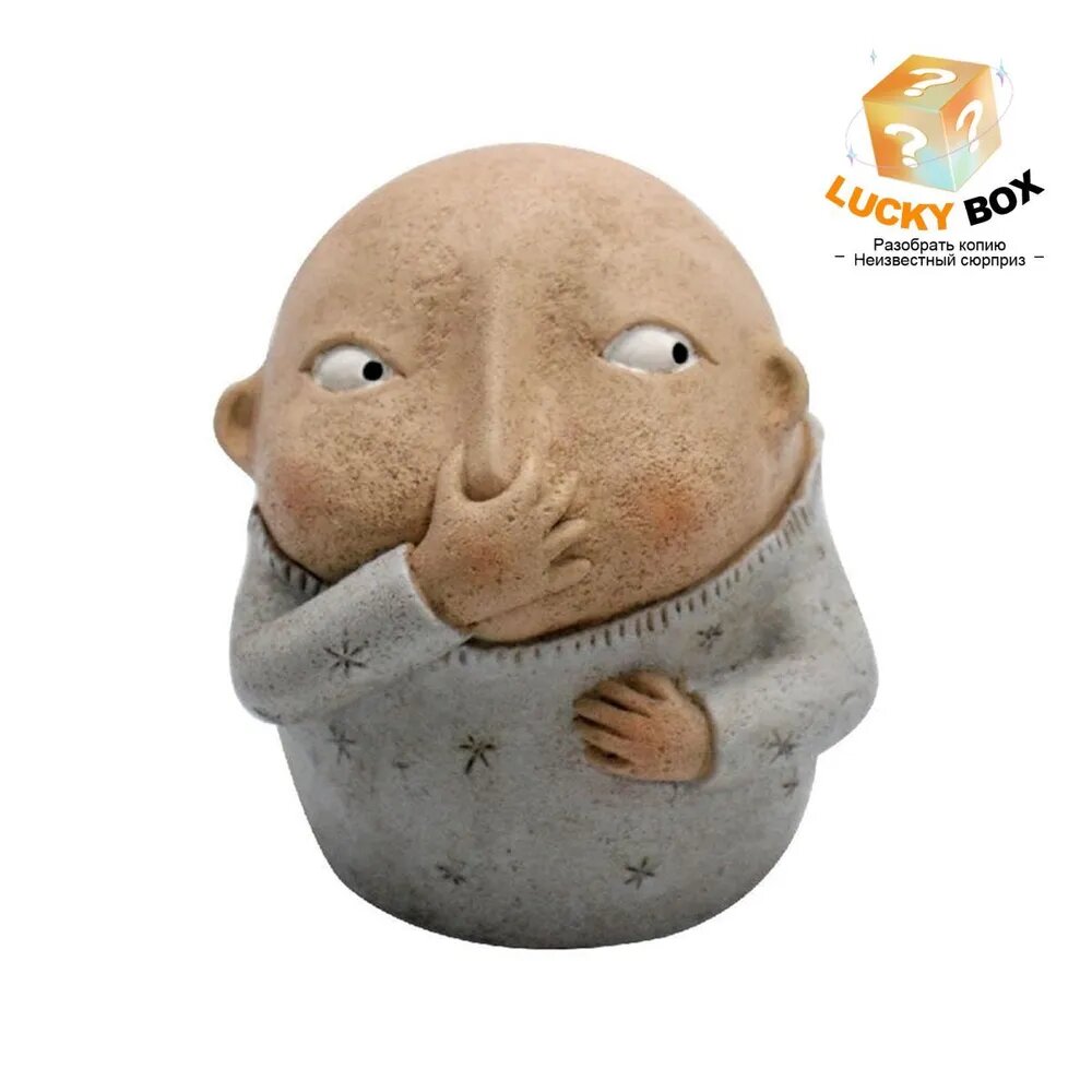 Декор ванной комнаты: забавная статуя мальчика, керамика, статуэтка, абстракция