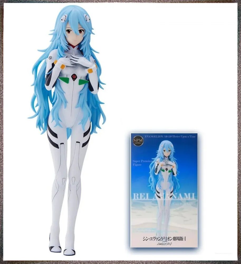 Фигурка Evangelion Рэй Аянами (Rei Ayanami), 21 см, для девочек, белый/голубой