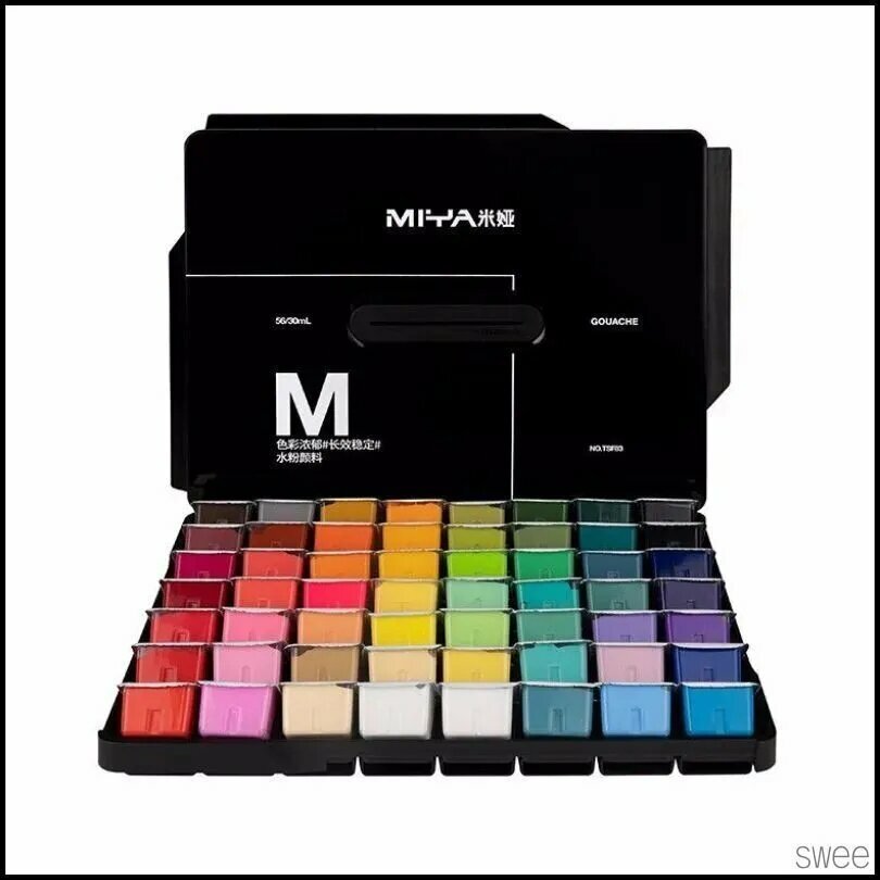 Гуашь 56 шт, 30 мл./ 2850 г.