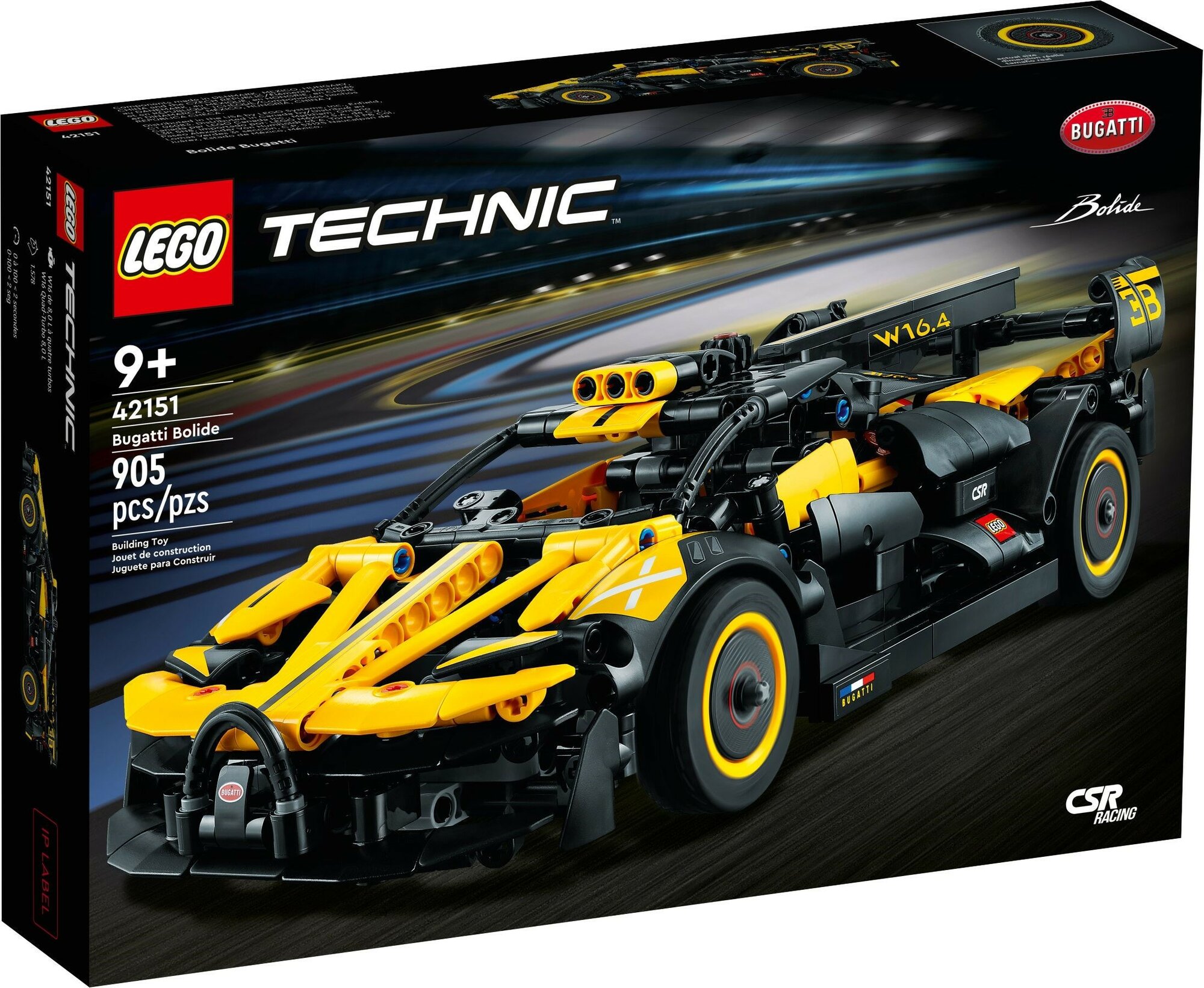 Конструктор LEGO Technic 42151 "Автомобиль Bugatti Bolide" , 905 деталей, от 9 лет