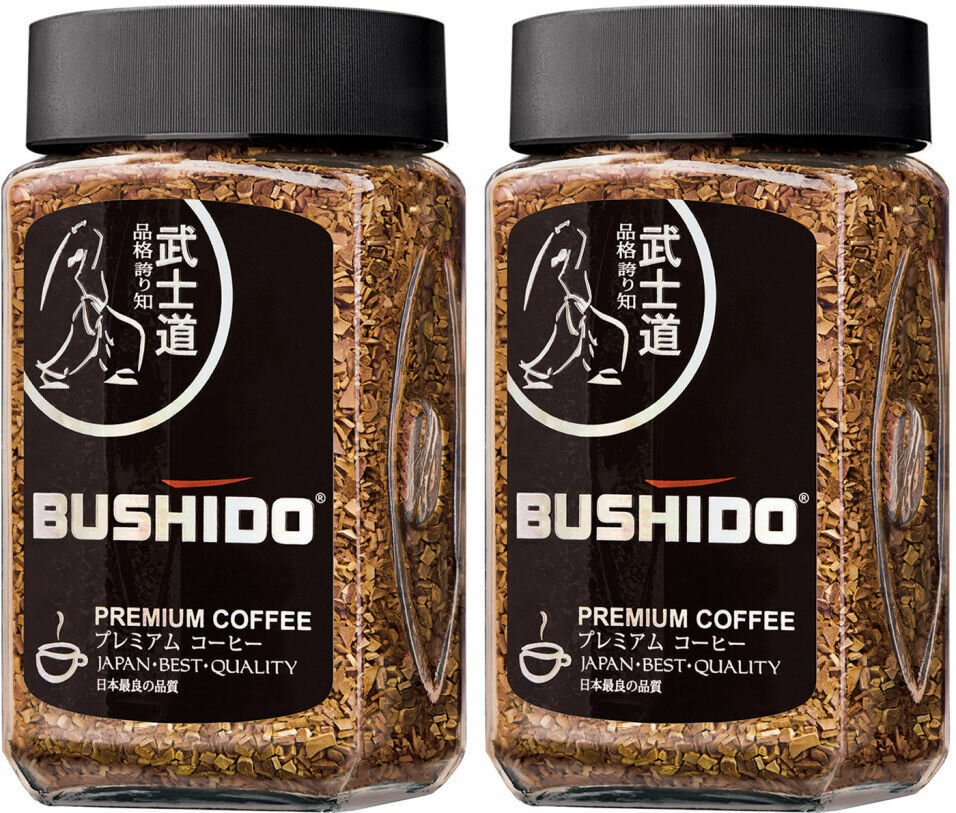 Кофе растворимый Bushido Black Katana, 100 г / 2 банки