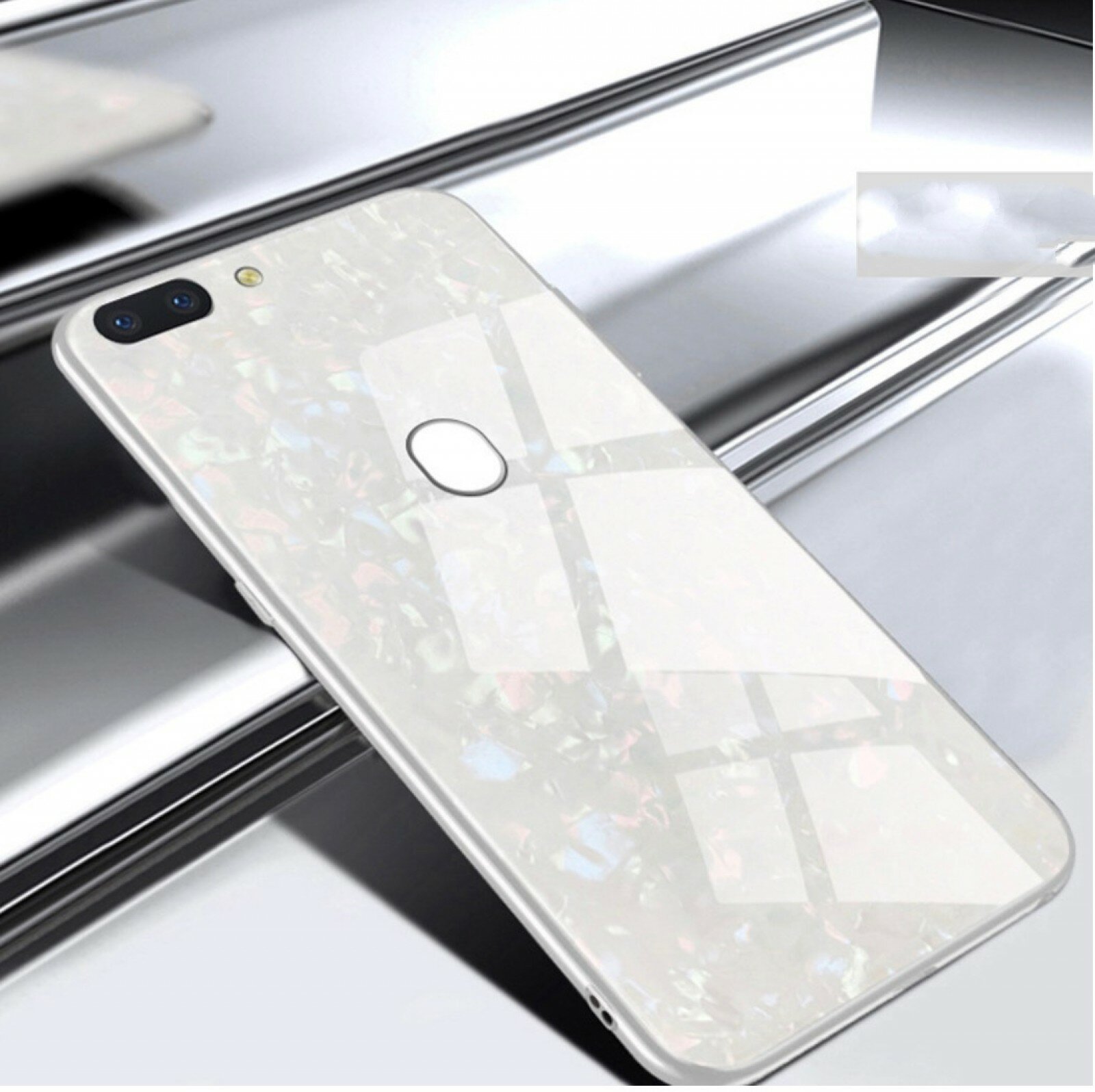 Чехол-накладка Чехол. ру для Xiaomi Mi 8 SE белый с закаленным стеклом