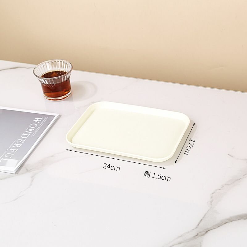 Минималистичный прямоугольный лоток: пластиковый сервировочный поднос для ресторанов и общепита