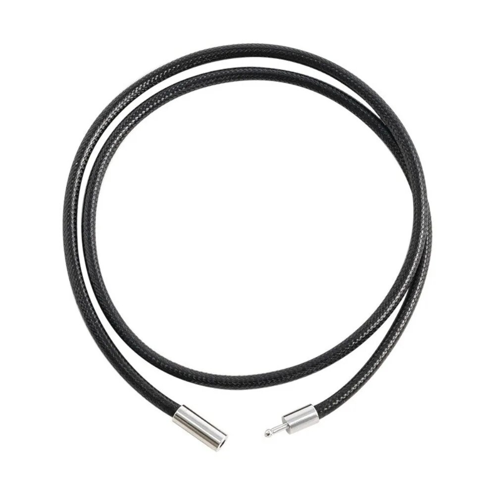 Кожаный шнурок для бижутерии Black Leather Cord 45cm