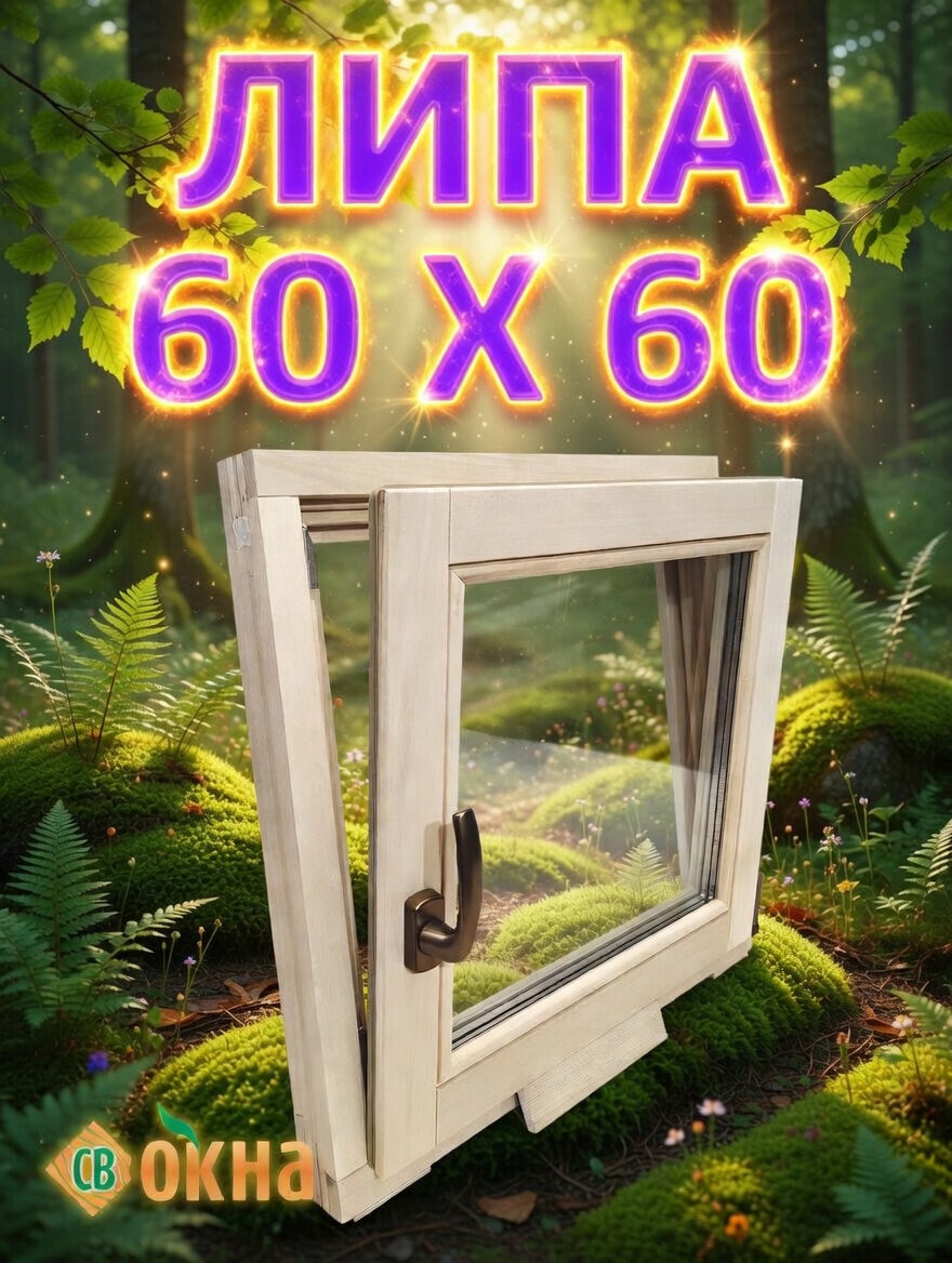 Окно для бани из липы 60х60. Окна для сауны 600х600 из липы. Завод «СВ Окна»