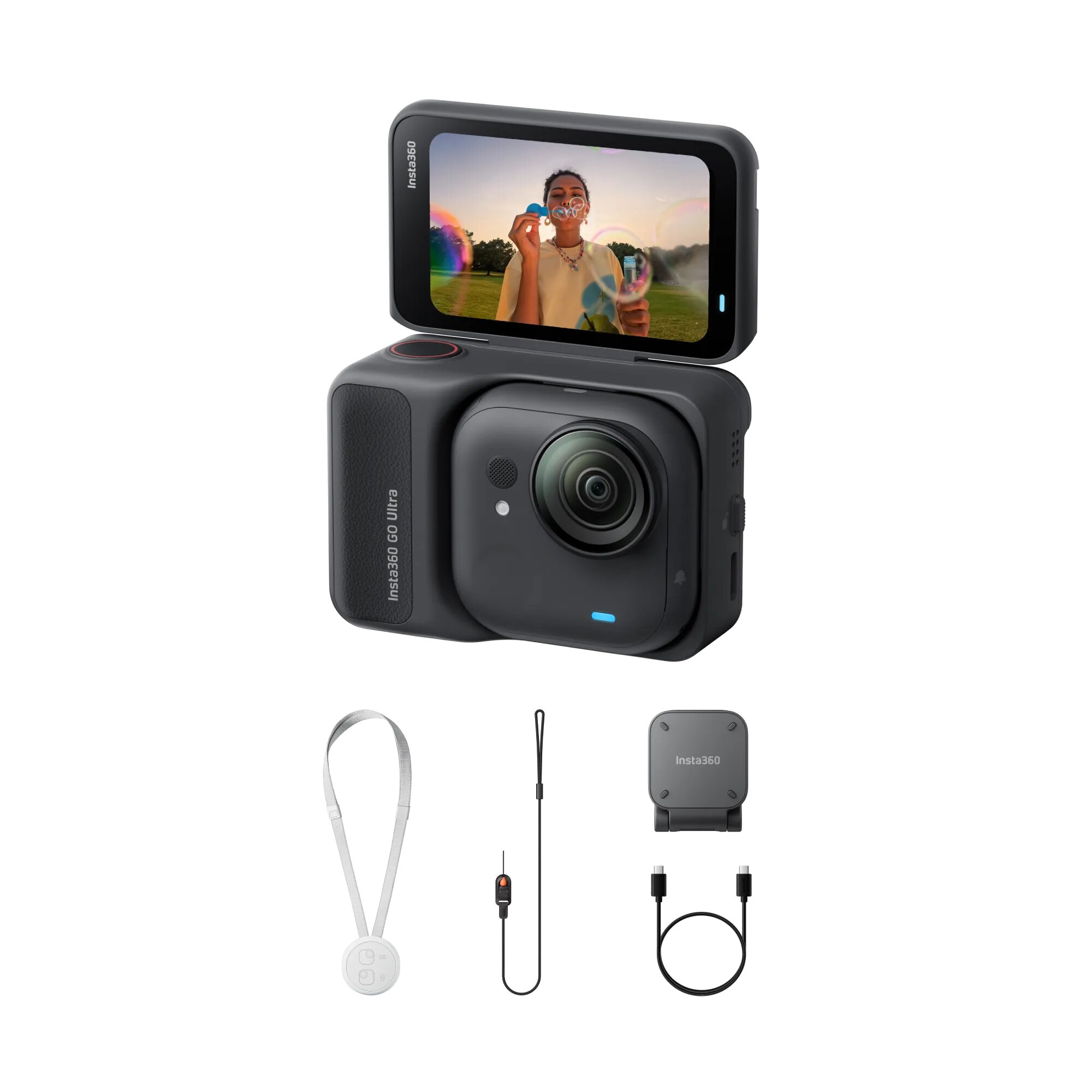 Экшн-Камера Insta360 GO Ultra , и карта памяти на 128 ГБ, Midnight Black(черный)