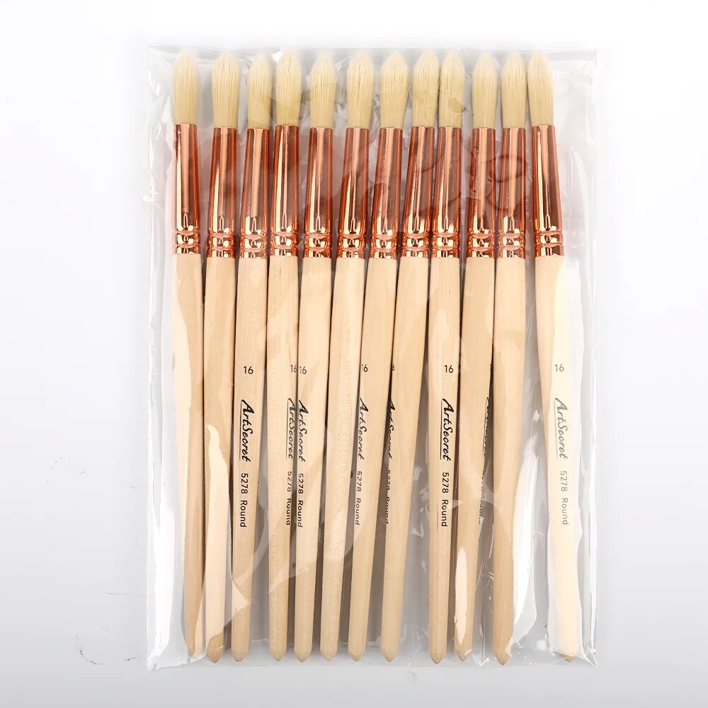 Artsecret 12 шт. жесткие круглые кисти для рисования Size 16