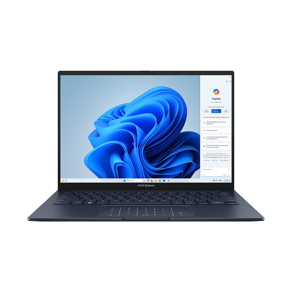 Ноутбук Asus Zenbook 14 14"OLED/Ultra7 255H/32Gb/SSD 1TB/Int Arc/Win11pro/синий