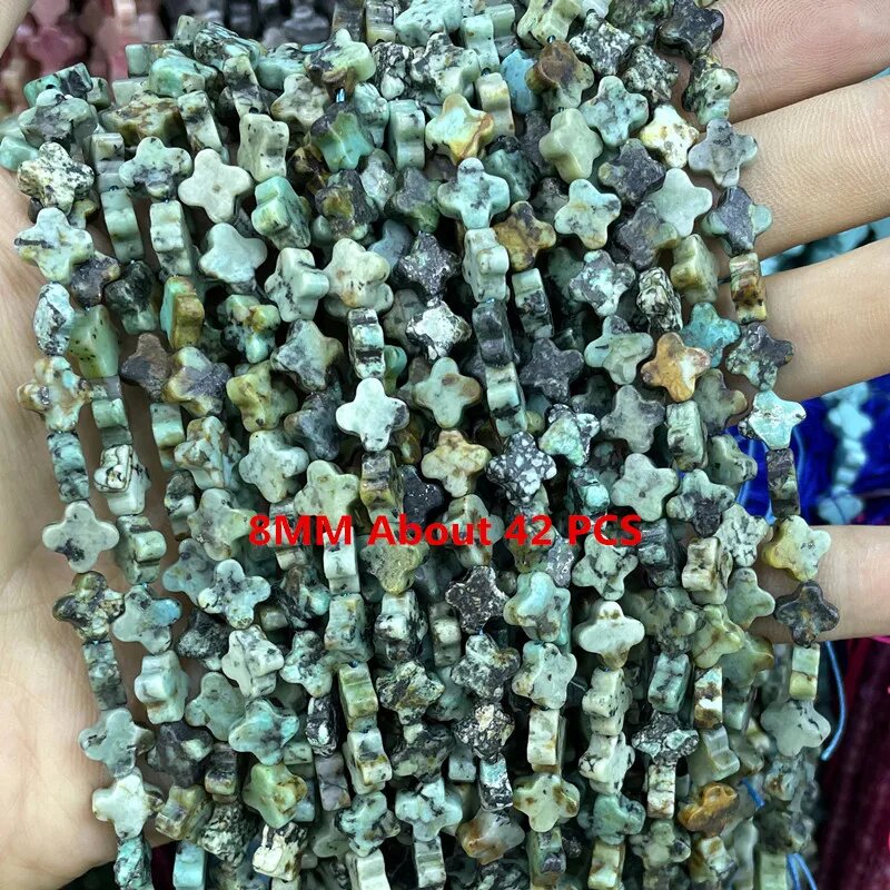 Бусины из африканской бирюзы SYSRXLR 8MM About 42 PCS