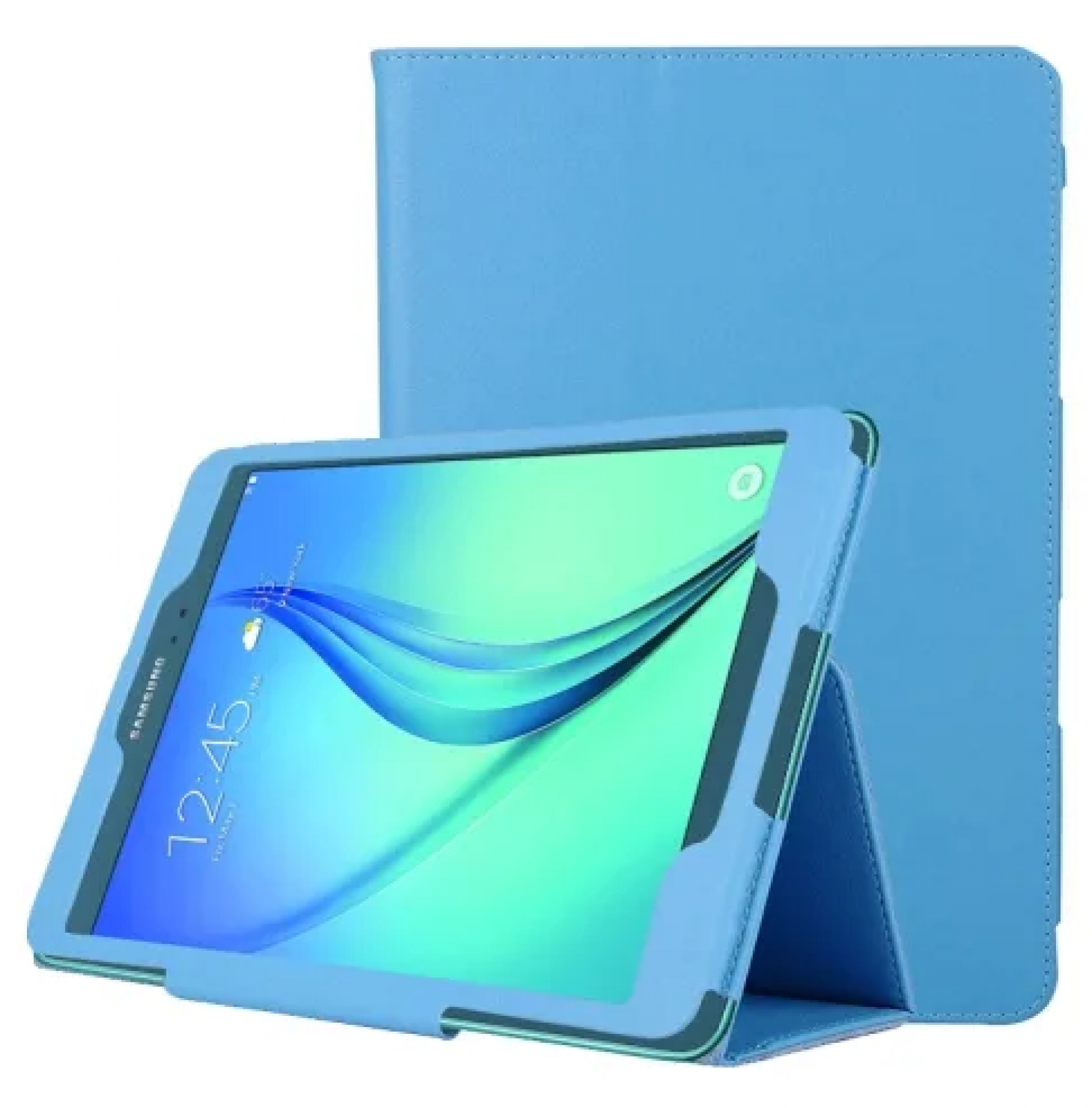 Чехол-обложка MyPads Eclissi di lusso для Huawei MediaPad M5 10.8 и Pro из импортной кожи с мульти-подставкой голубого цвета