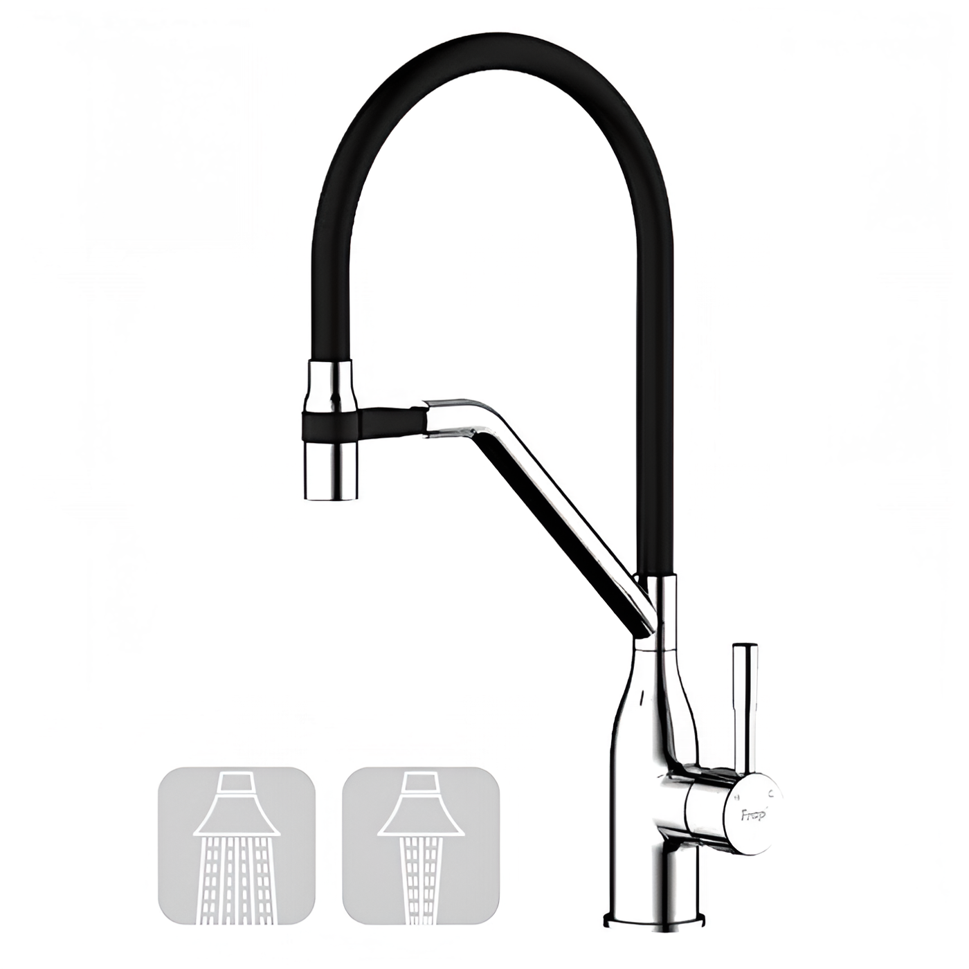 Смеситель для кухонной мойки Frap H97 F4497 с гибким изливом, хром
