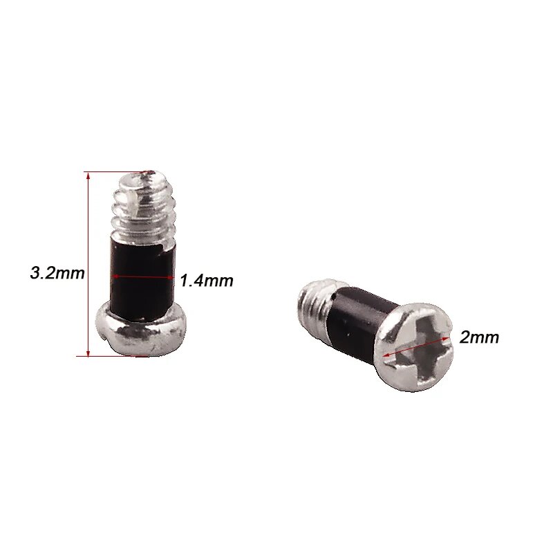Винты для очков XINSHUO 2.0x1.4x3.2mm, 100 шт.