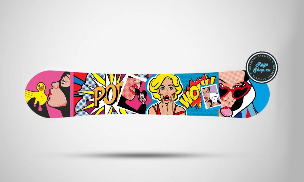 Наклейка на сноуборд полноразмерная водостойкая с ламинацией