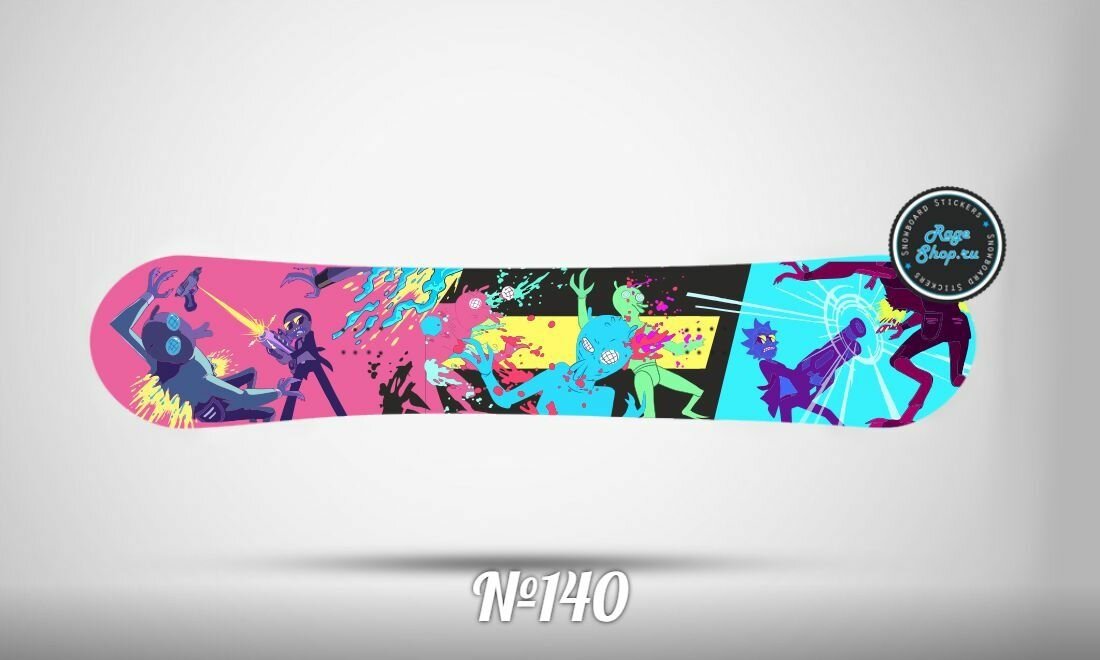 Наклейка на сноуборд полноразмерная водостойкая с ламинацией