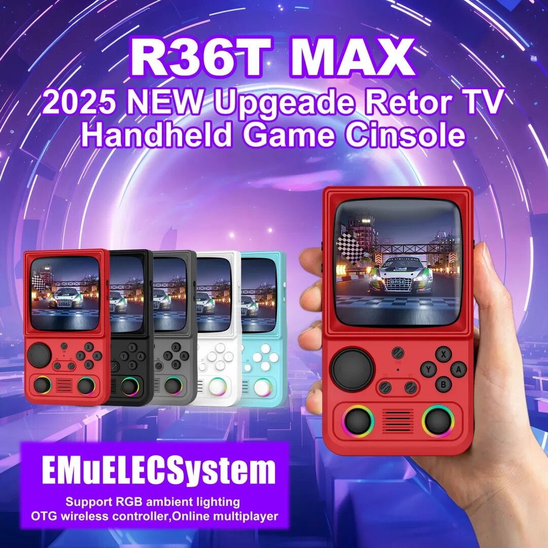 Портативная игровая консоль AISLPC R36T MAX, Black-64 — фото 1