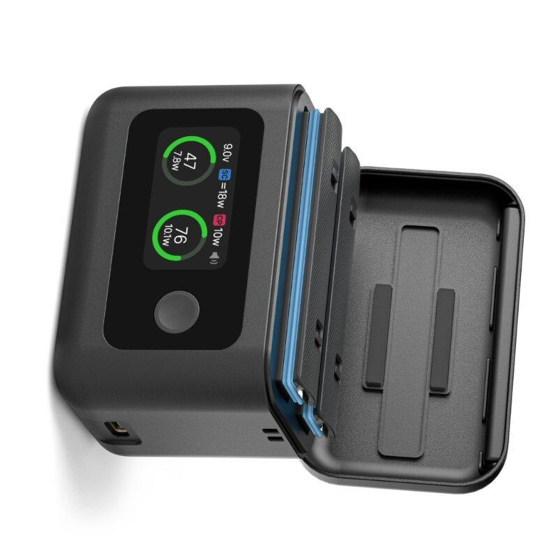 Двухслотовая Док-Станция Для Зарядки Аккумулятора Зарядное Устройство С ЖК-Дисплеем Портативная Функция PowerBank Для Электроники Камеры X5