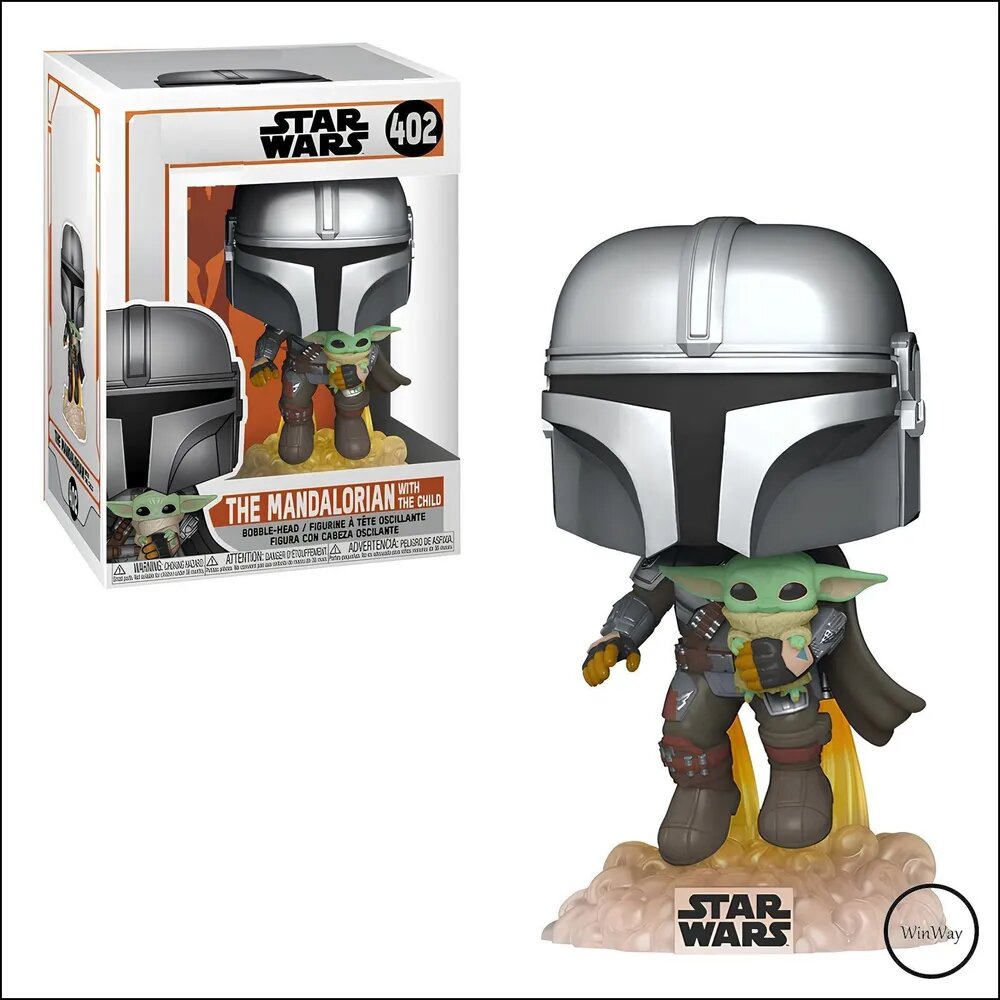 Фигурка Звездные Войны Star Wars The Mandalorian with child #402 Виниловая коллекционная фигурка 10см