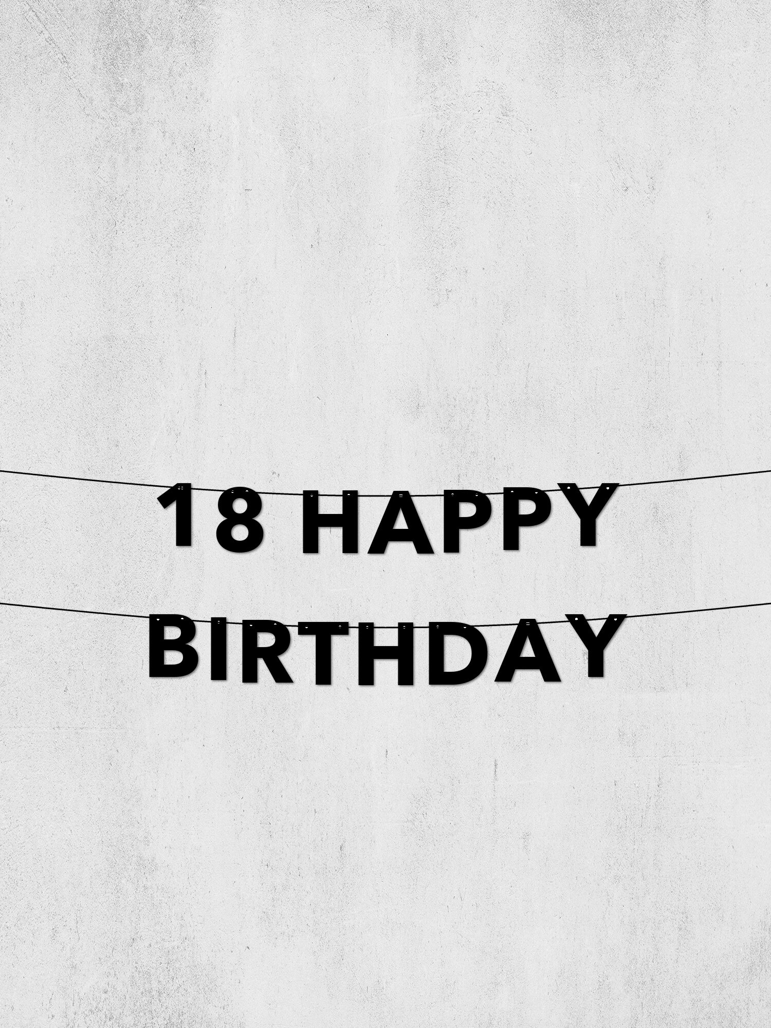 Гирлянда из букв С Днём Рождения 18 лет, Долговечный Декор для Праздников и Интерьера, Высота 10 см