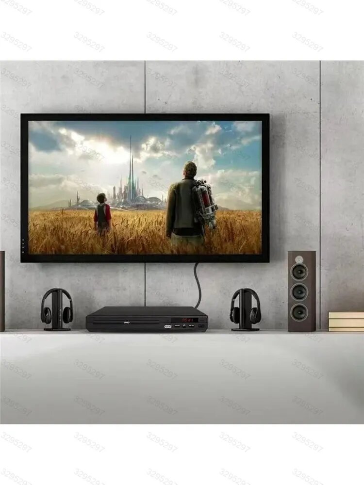 Двд Плеер для телевизора. Поддержка DVD, портативный. Праздничные фильмы. — фото 1