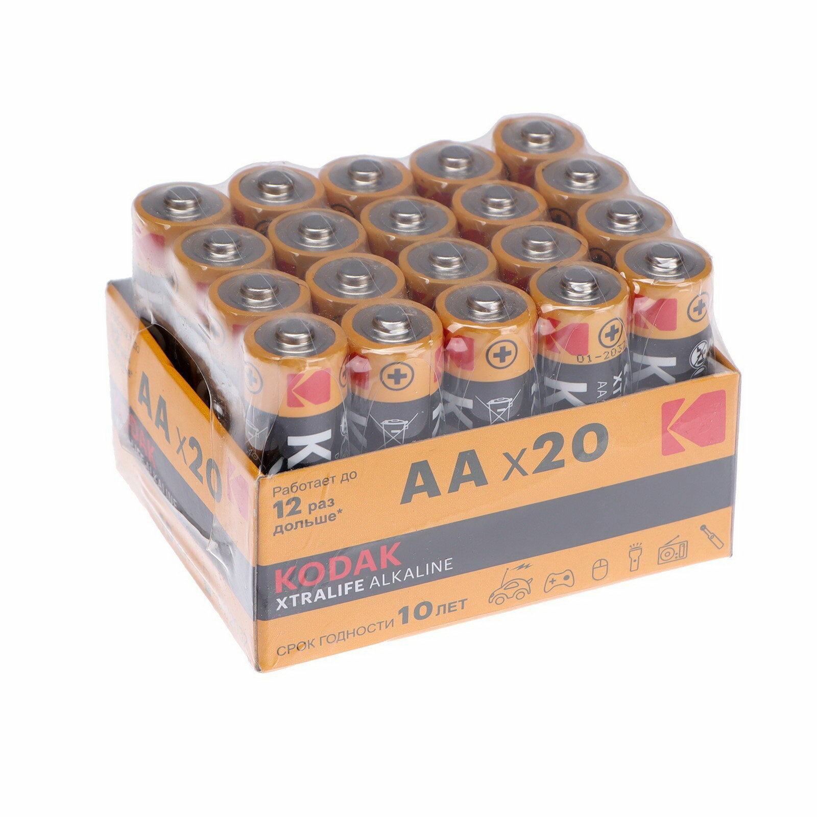 Батарейка алкалиновая Xtralife, AA, LR6-20BOX, 1.5 В, бокс, 20 шт.