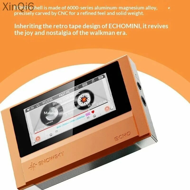 MP3-плеер iIO SnowSky ECHO, Hi-Fi, двойной ЦАП, 2,39-дюймовый экран, черный — фото 1