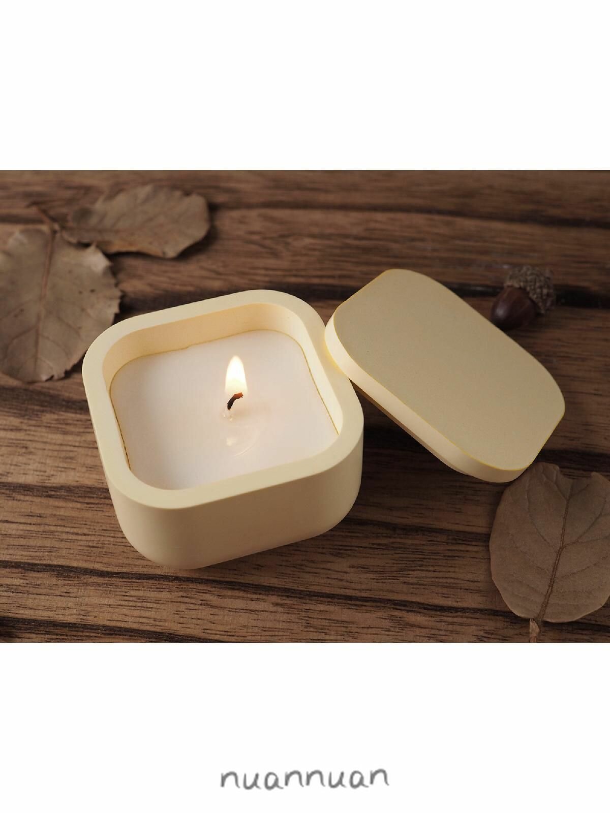 Молд для гипса и эпоксидной смолы силиконовый в форме Кашпо вазы подсвечника, с крышкой