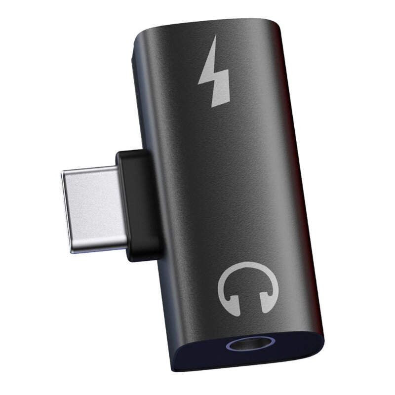 Двухфункциональный Адаптер с Быстрой Зарядкой мощностью 30 Вт и 3,5-мм Звуковыми Разъемами 2 В 1 Преобразователь Type C в 3,5 мм для Музыкальных звонков