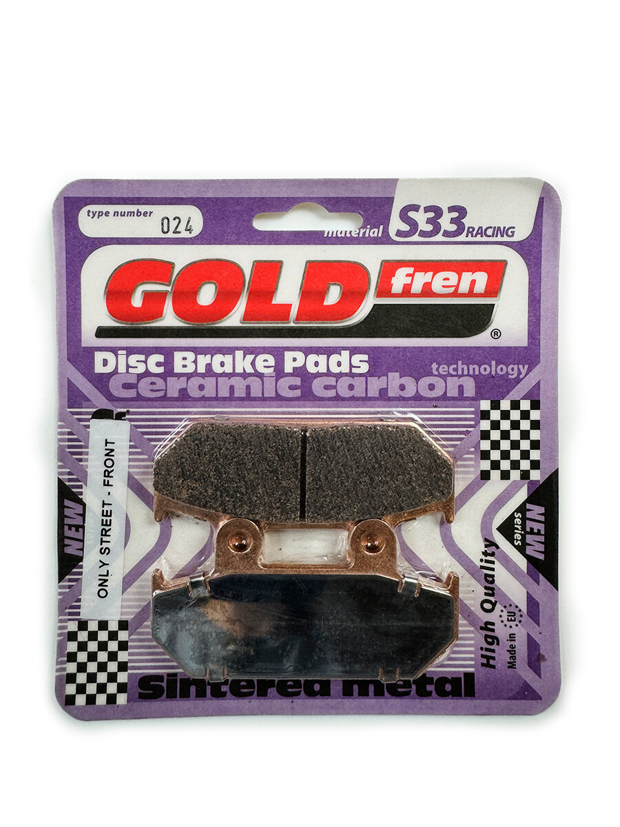 Колодки тормозные GOLDfren 024 S33 кросс TRW MCB624, SBS 600, EBC FA 124/2, Ferodo FDB 663,452 R оригинал
